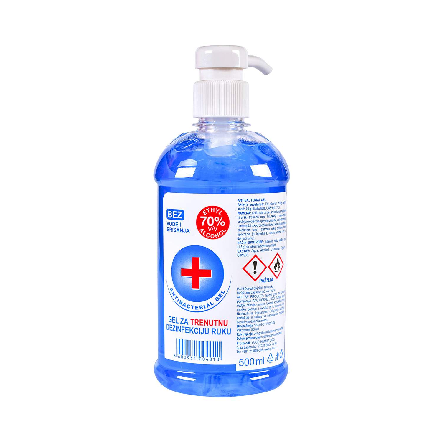 Antibacterial gel za trenutnu dezinfekciju ruku a 500 ml - Tehnodent d ...